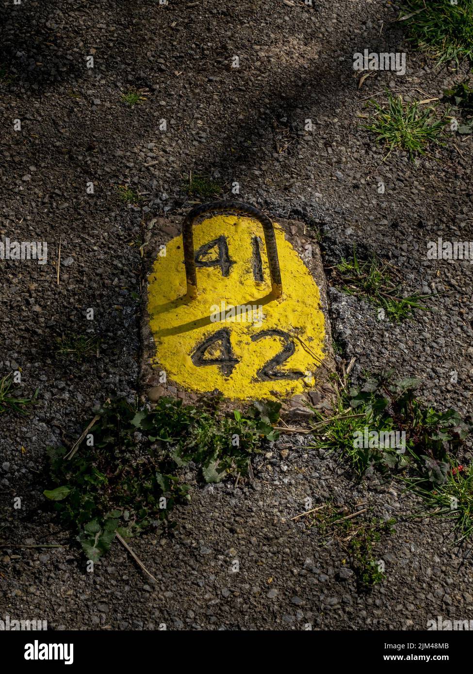 A Yellow Numbered Mooring Point At The Recreation Ground In Topsham ...
