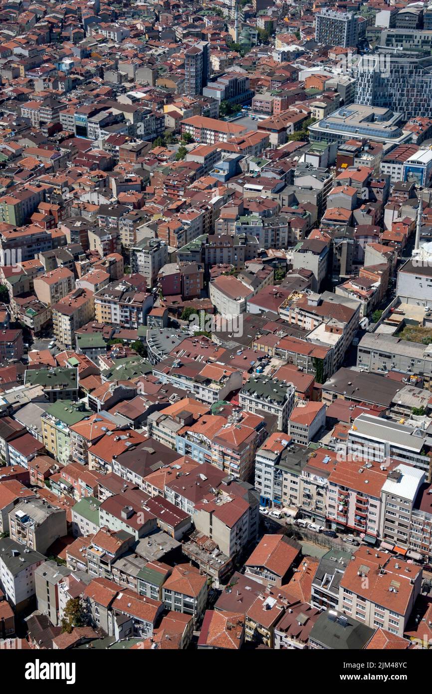 View of Istanbul seen from the tallest building in Turkey Stock Photo ...