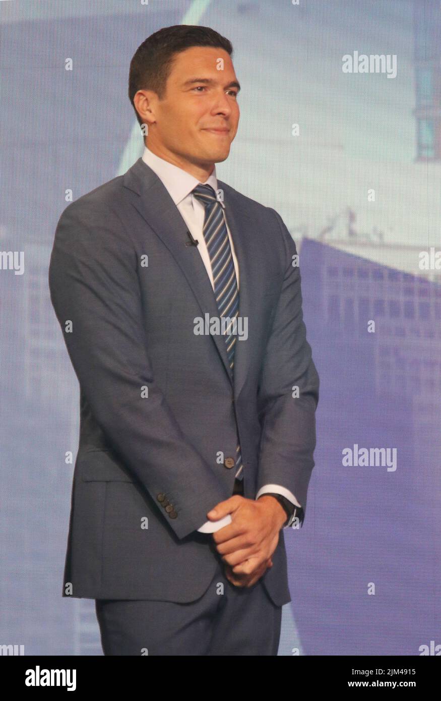 New York, NY, USA. 4th Aug, 2022. Will Reeve on the set of Good Morning ...