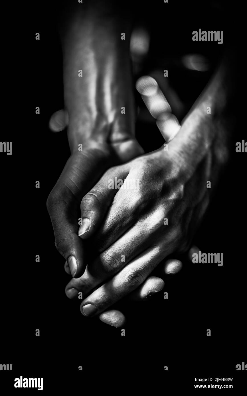 The model clasping hands together Stock Photo - Alamy