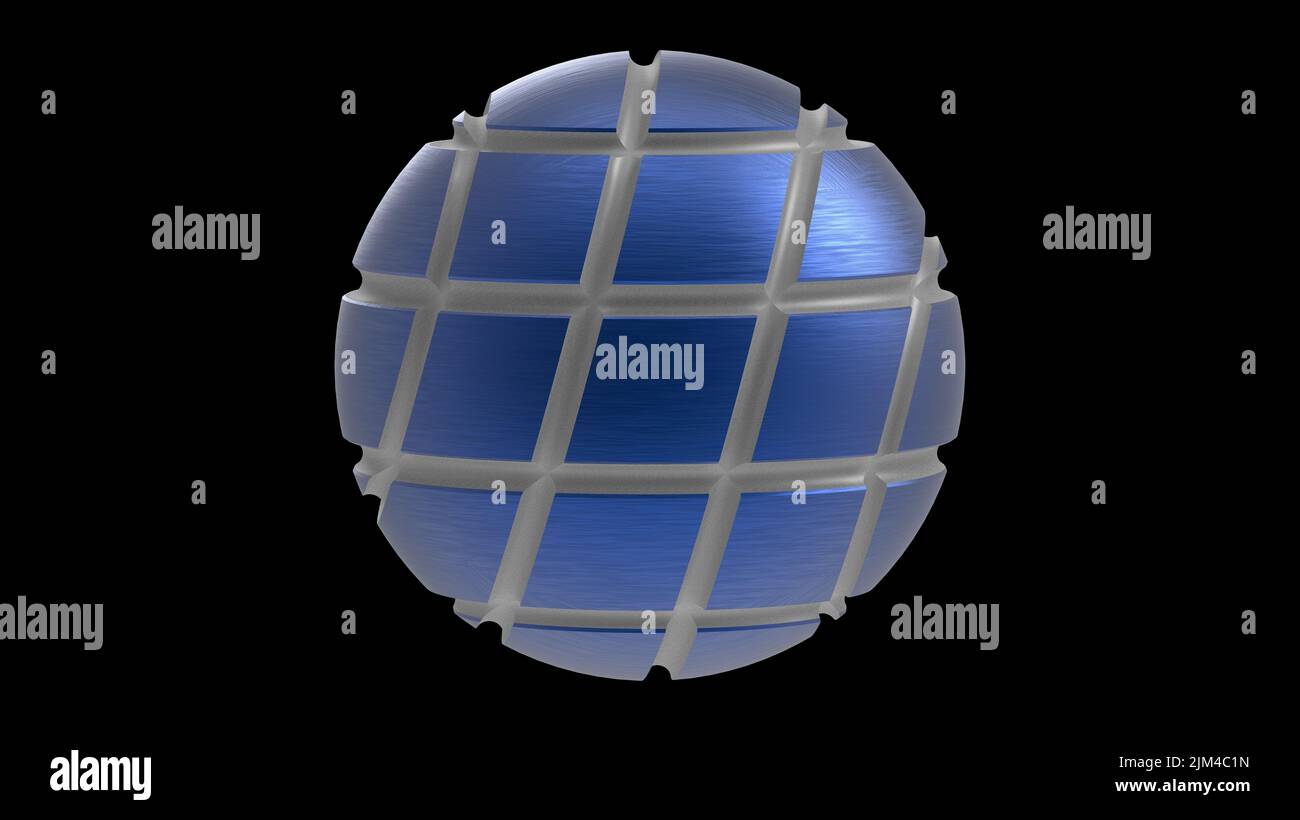 3d sphere render illustration blue Stock Photo - Alamy
