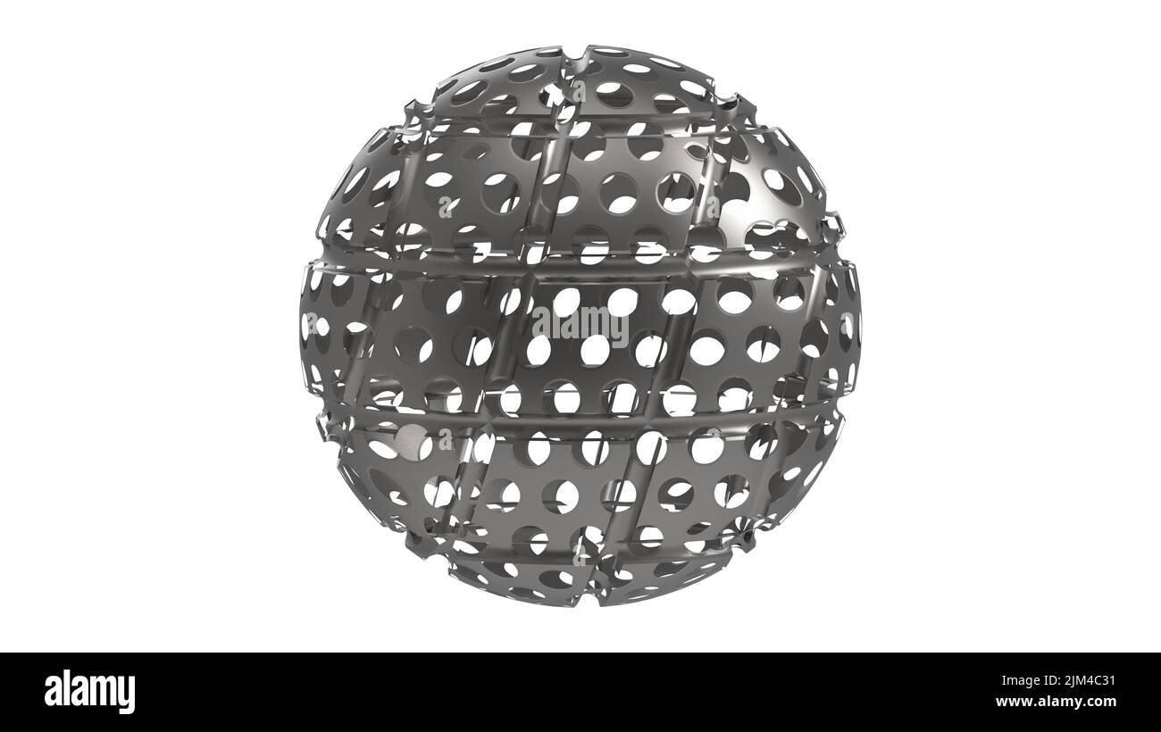 3d sphere render steel illustration Stock Photo - Alamy