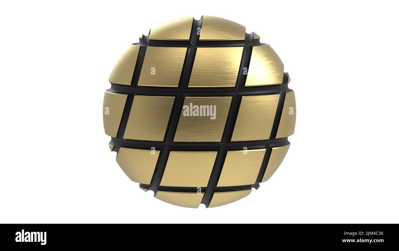 3d gold sphere render illustration Stock Photo - Alamy