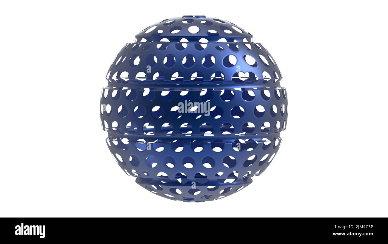 3d sphere render illustration blue Stock Photo - Alamy
