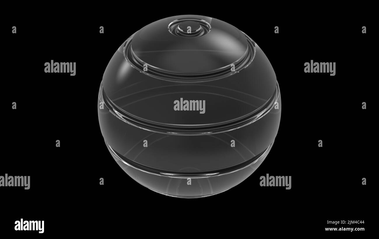 3d black sphere render illustration Stock Photo - Alamy