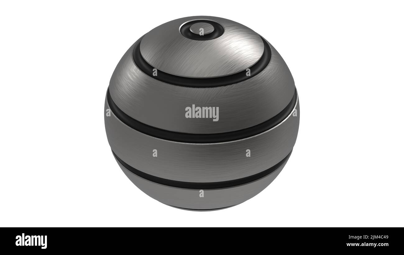 3d black sphere render illustration Stock Photo - Alamy