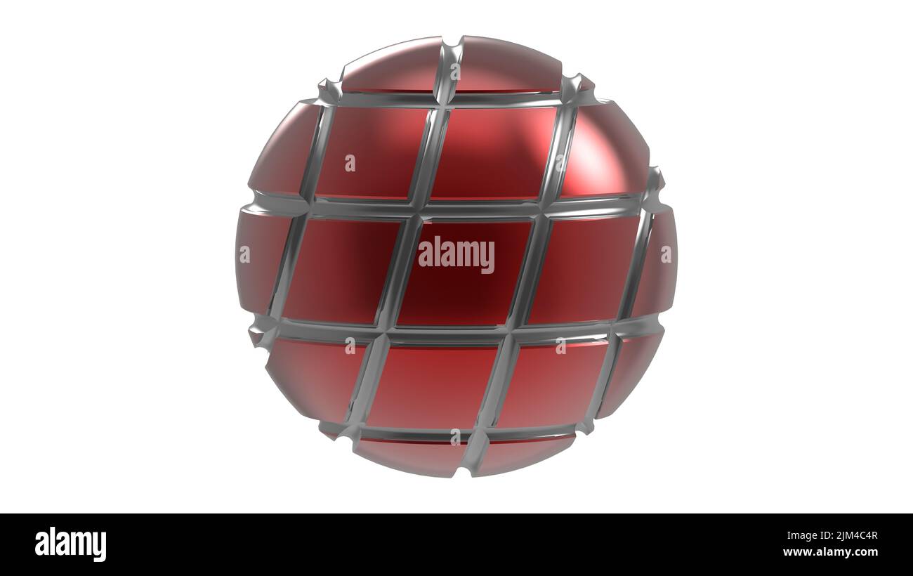 3d red sphere render illustration Stock Photo - Alamy