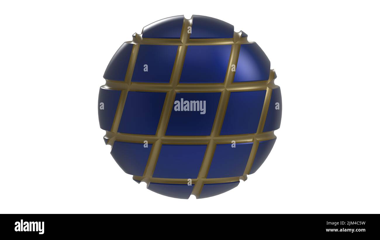 3d sphere render illustration blue Stock Photo - Alamy