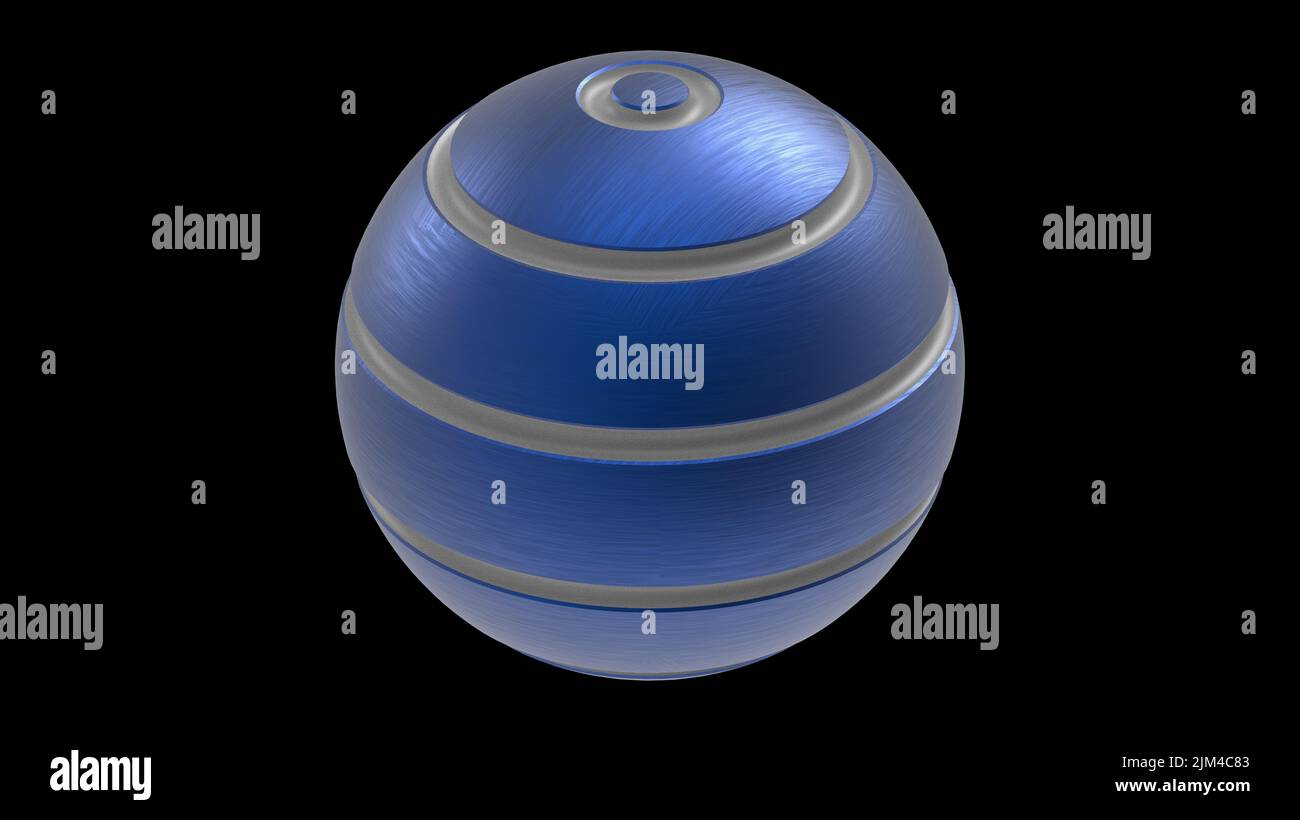 3d sphere render illustration blue Stock Photo - Alamy