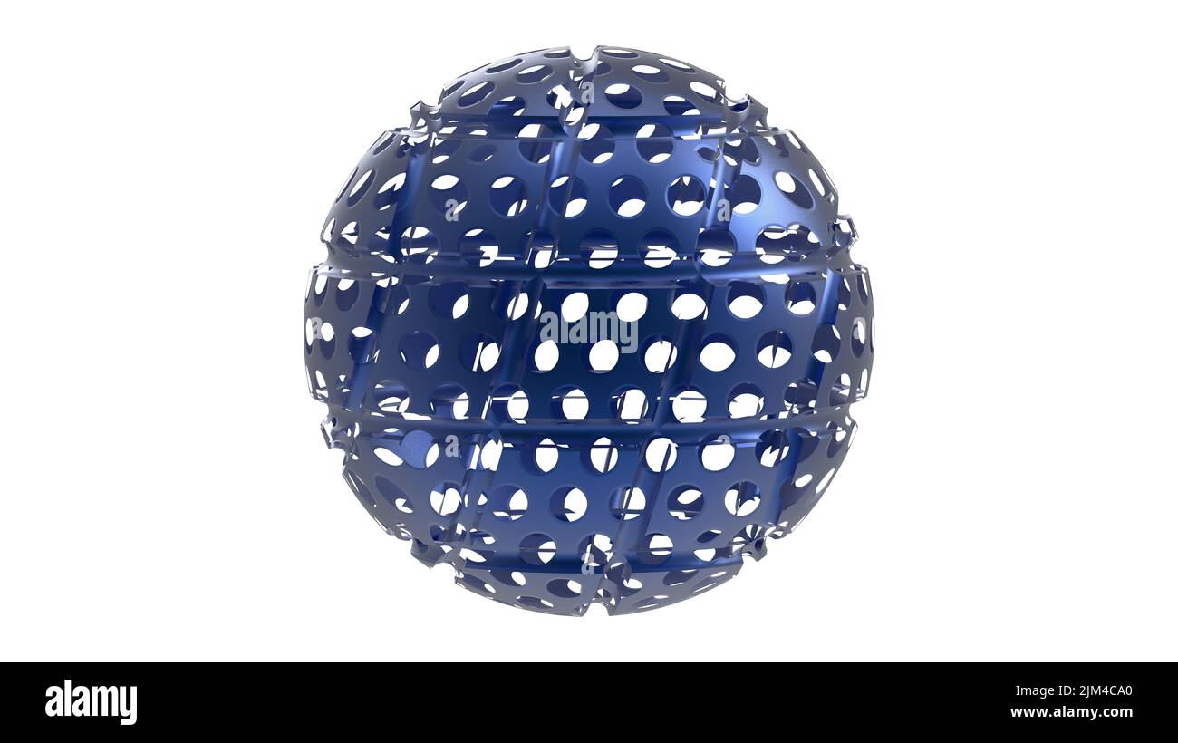 3d sphere render illustration blue Stock Photo - Alamy