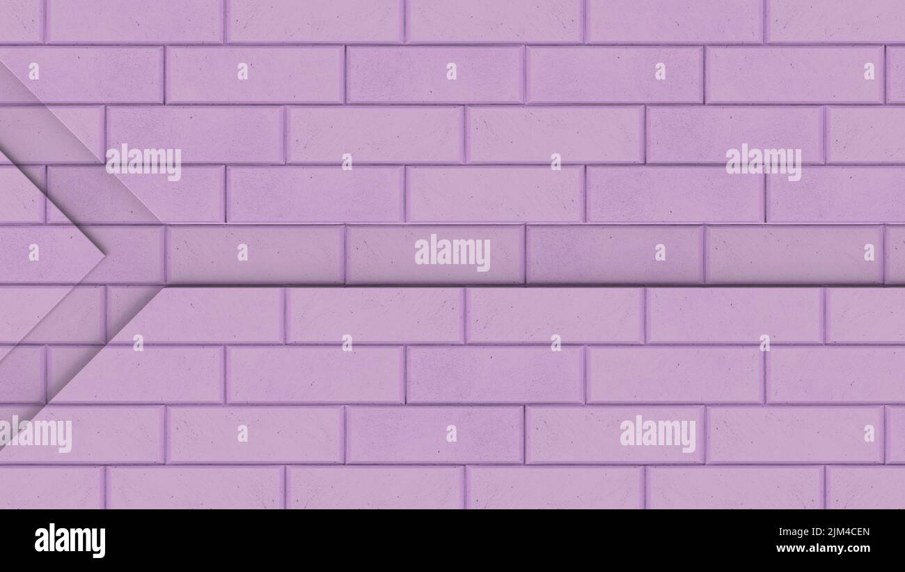 brick texture pink wallpaper 3d illustration render Stock Photo - Alamy