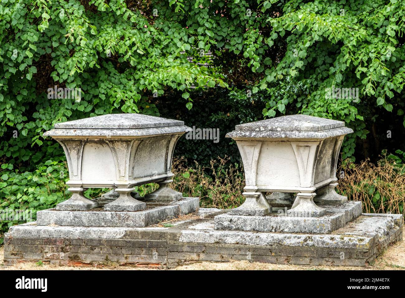 Dorking, Surrey Hills, London UK, June 30 2022, Two Raised Syone Tombs ...