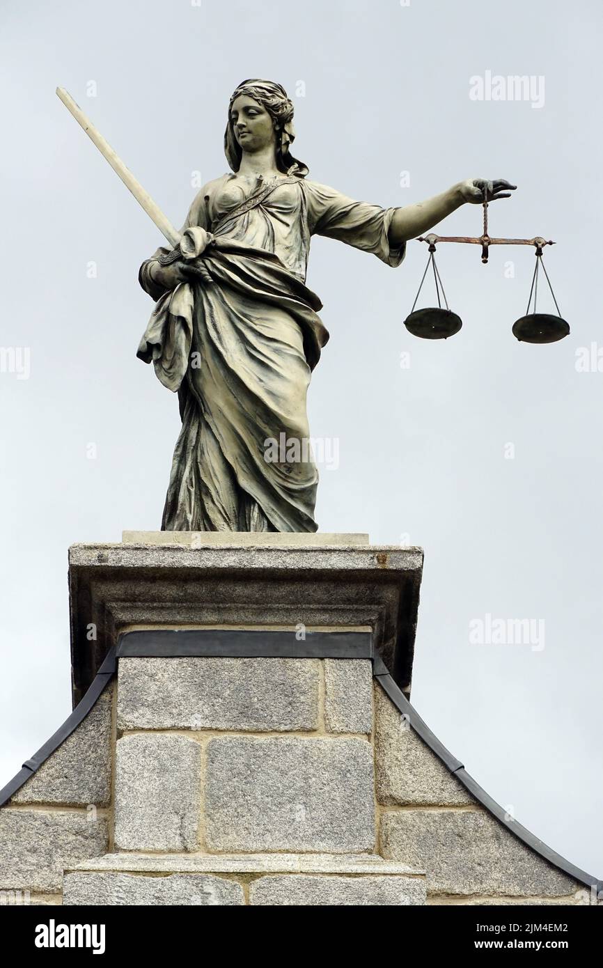 Justice statue, Cork Hill Gate, Dublin Castle, Caisleán Bhaile Átha ...
