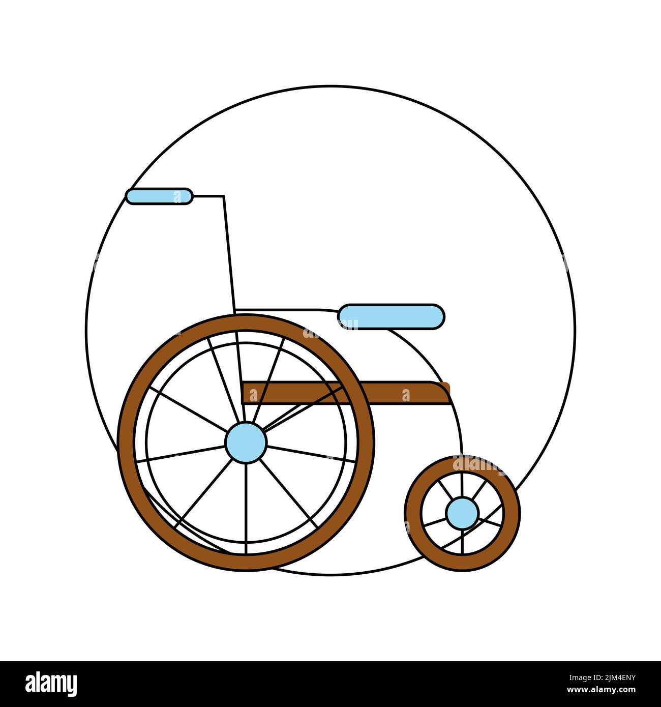 Round template health care icon, wheelchair symbol, medical design ...