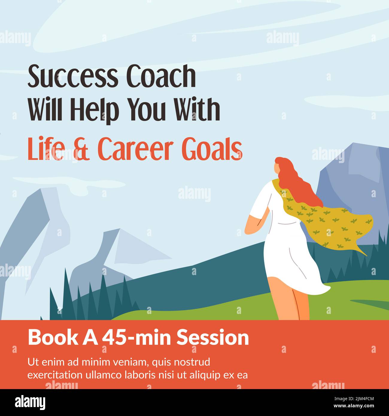 Success coach will help you with life career goals Stock Vector Image ...