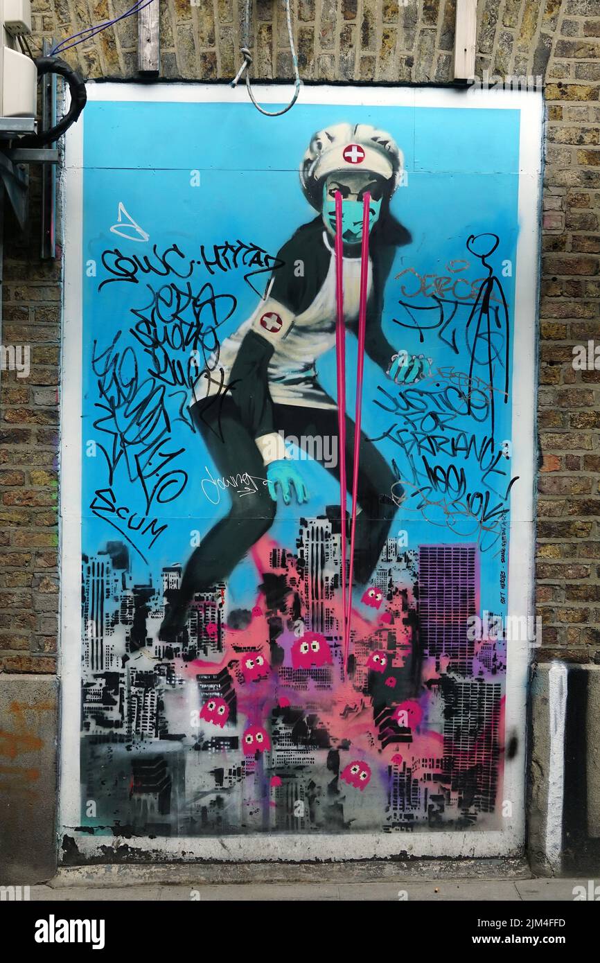 graffiti, treet art, Temple Bar, downtown, Dublin, Baile Átha Cliath ...