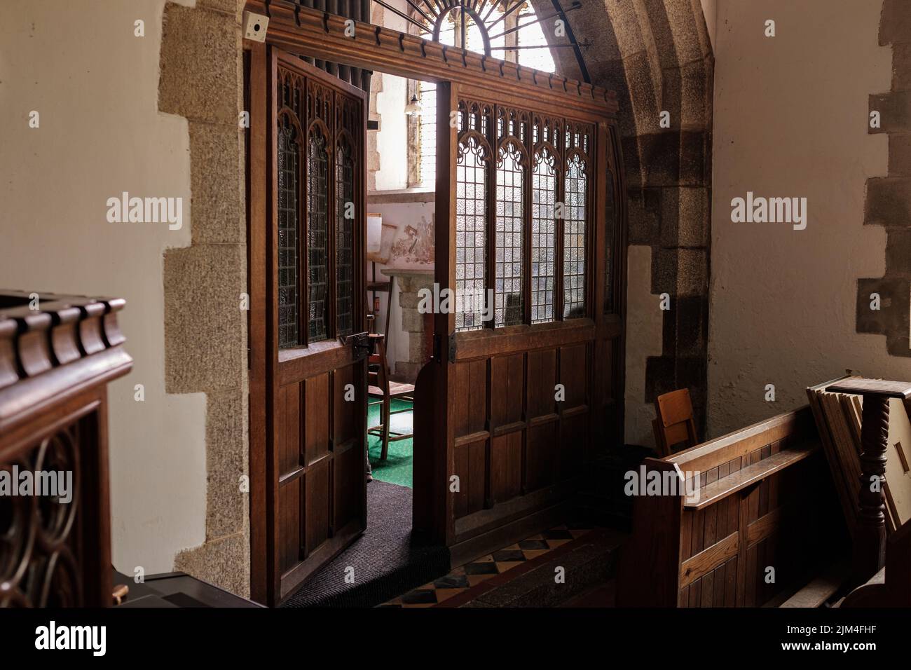Interior of St Crewenna (CHURCH OF SAINT CREWEN), Crowan, Cornwall ...