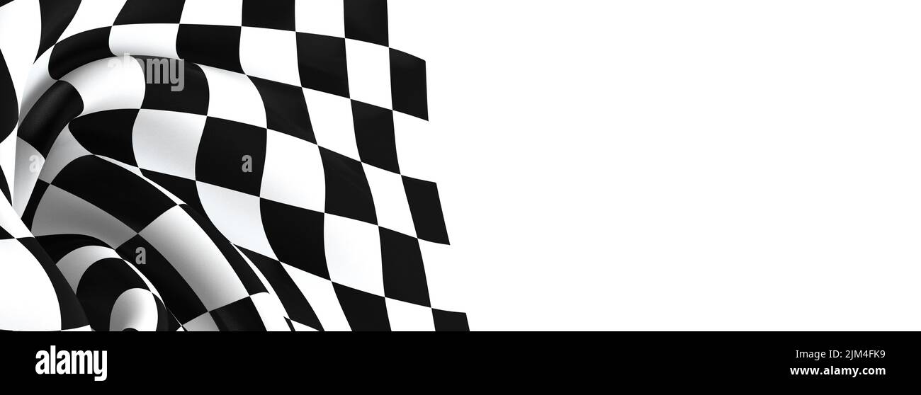 A 3D illustration of the race flag isolated on a white background Stock ...