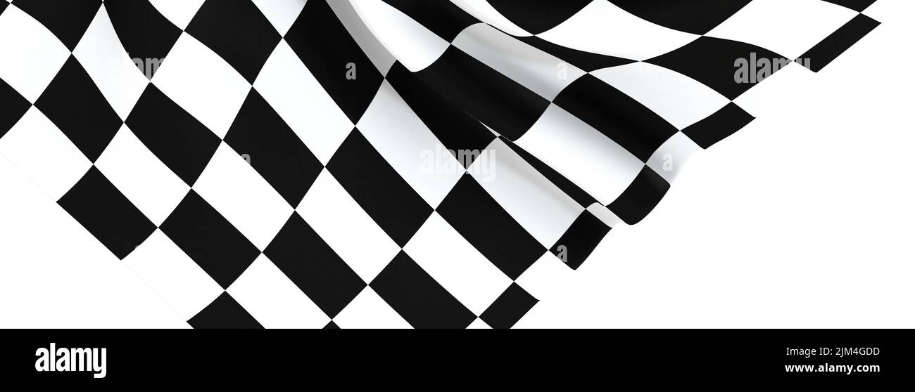 An illustration of a finish flag on a white background Stock Photo - Alamy