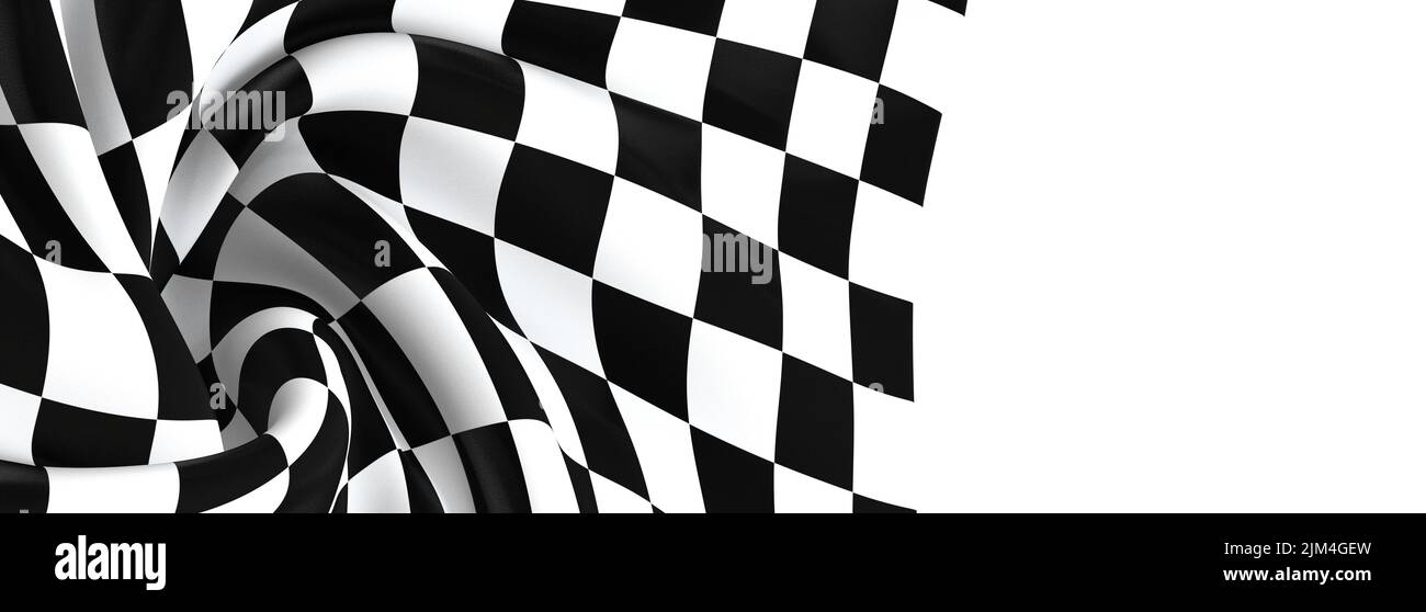 An illustration of a finish flag on a white background Stock Photo - Alamy