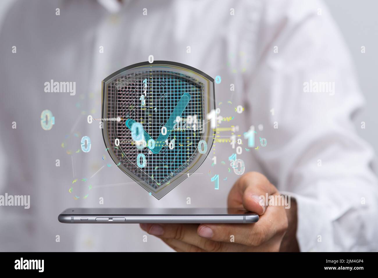 A person presenting cybersecurity of digital network systems with ...
