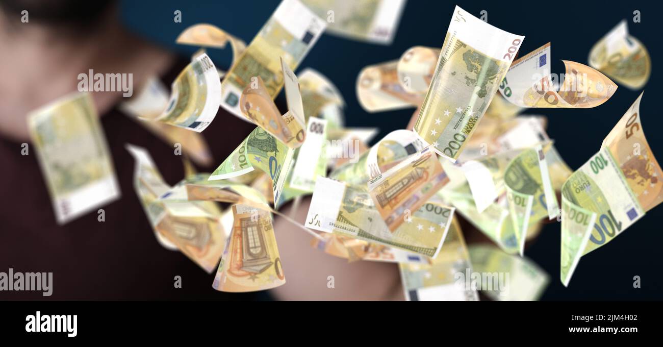 Man banknotes euro rain hi-res stock photography and images - Alamy
