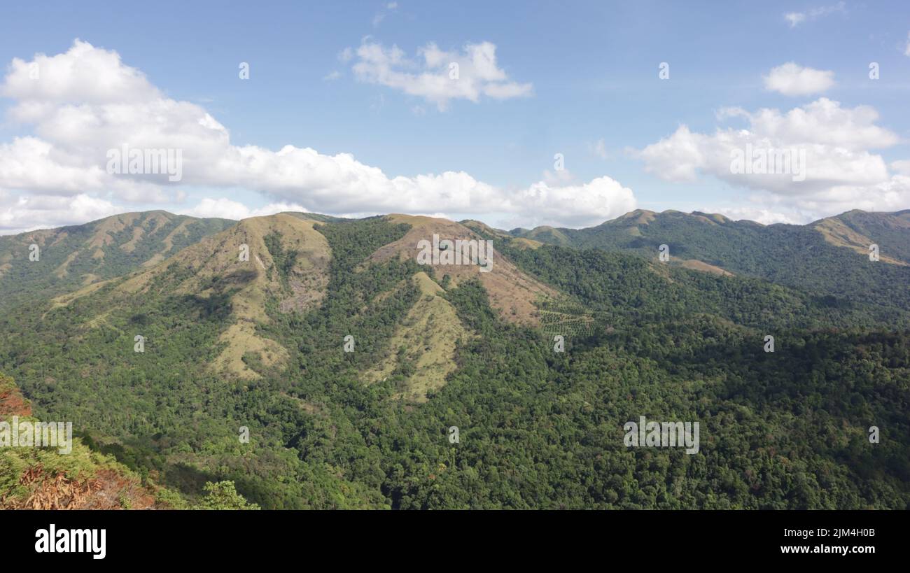 An aerial view of beautiful mountains in Karnataka, India Stock Photo ...