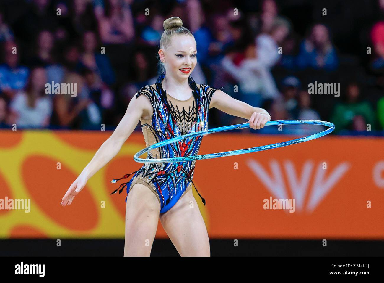 Anna Sokolova of Cyprus performs her hoop routine Stock Photo - Alamy