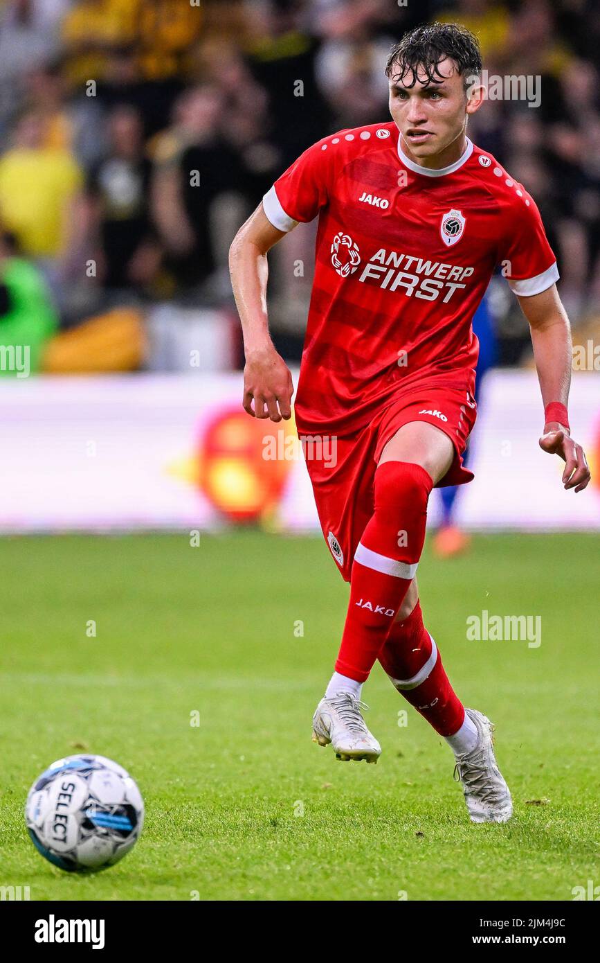 Antwerp's Sam Vines pictured in action during the match between Belgian ...