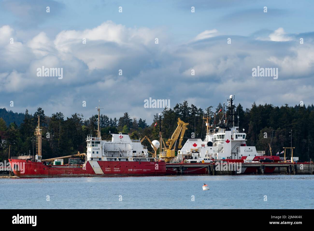 The Canadian Coast Guard at Patricia Bay, North Saanich, BC Stock Photo ...