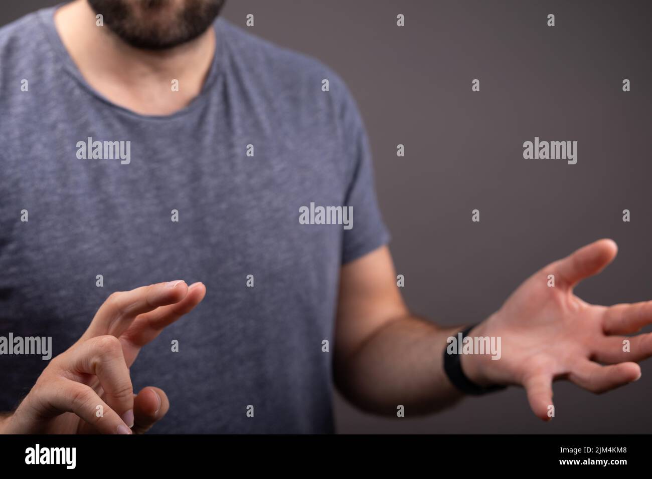 A closeup of a man showing hands Stock Photo - Alamy