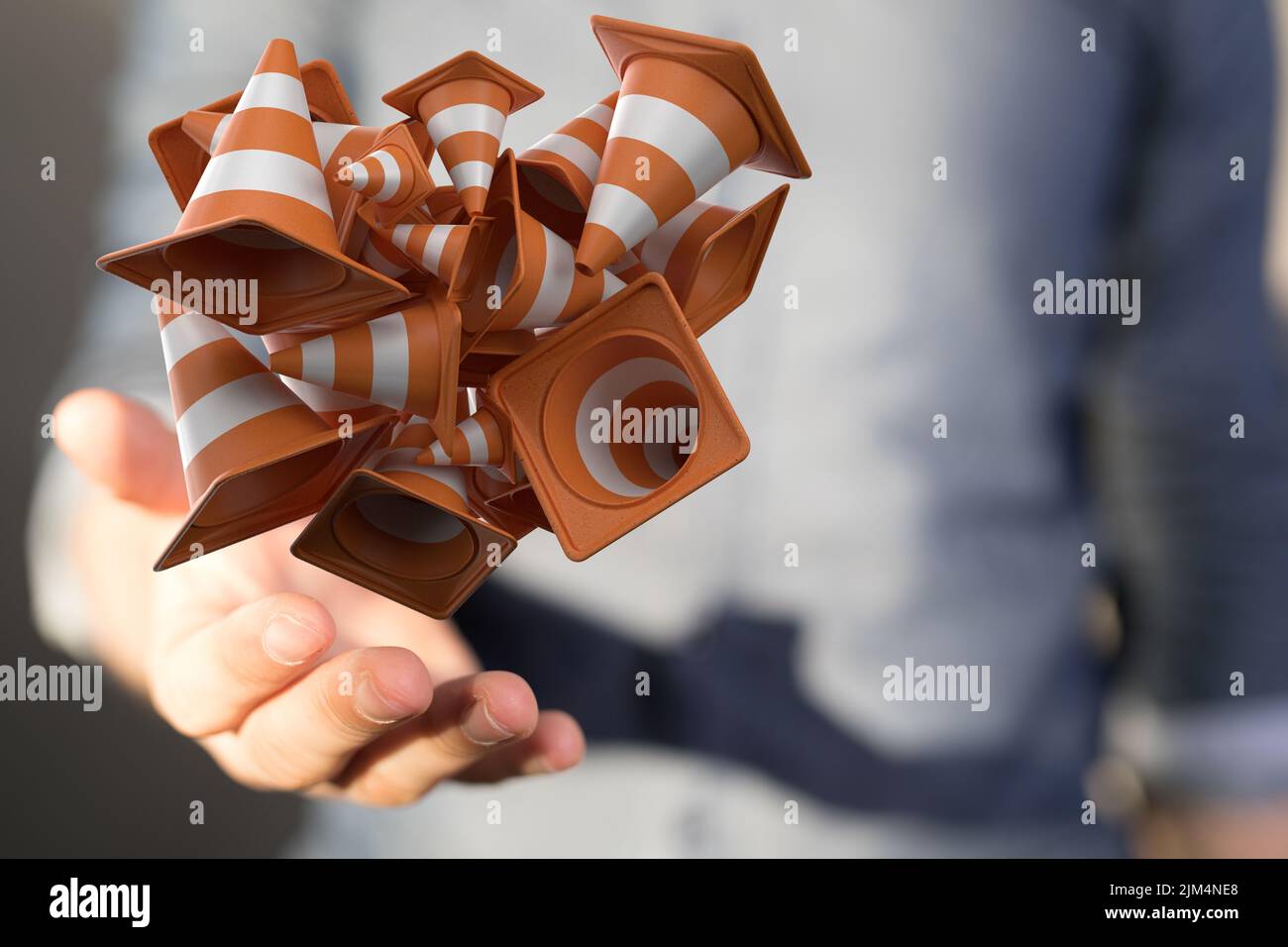 Traffic cones pattern hi-res stock photography and images - Alamy