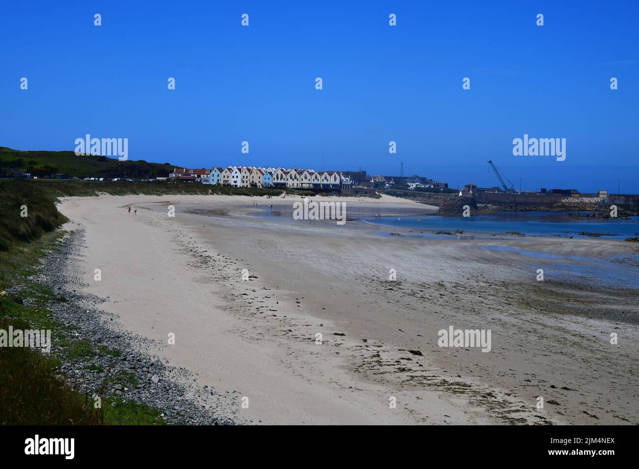 The magnificent sweep of golden soft sand that is Braye beach, Alderney ...