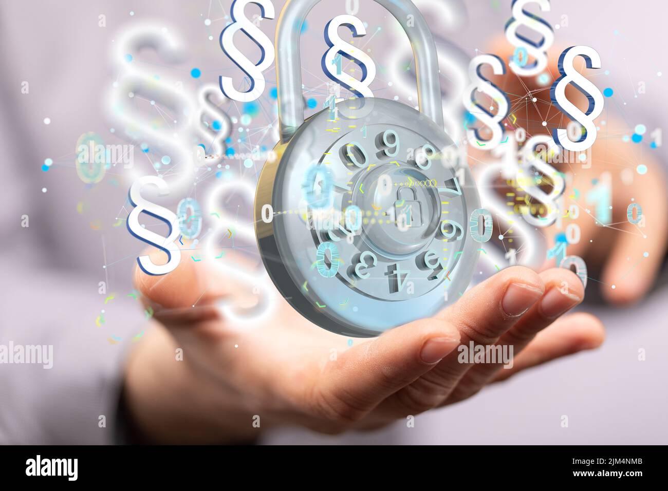 a shot of law sign flying over mans hand Stock Photo - Alamy