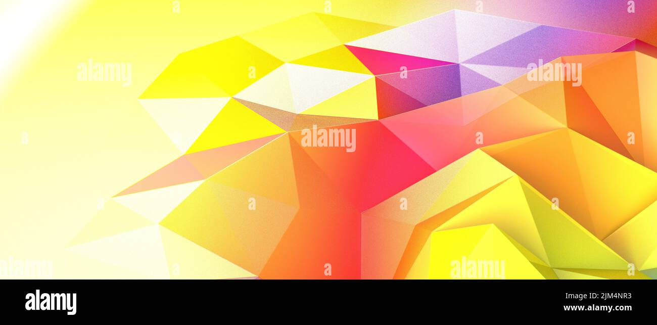 An abstract illustration of angled convex figures in different colors Stock Photo - Alamy
