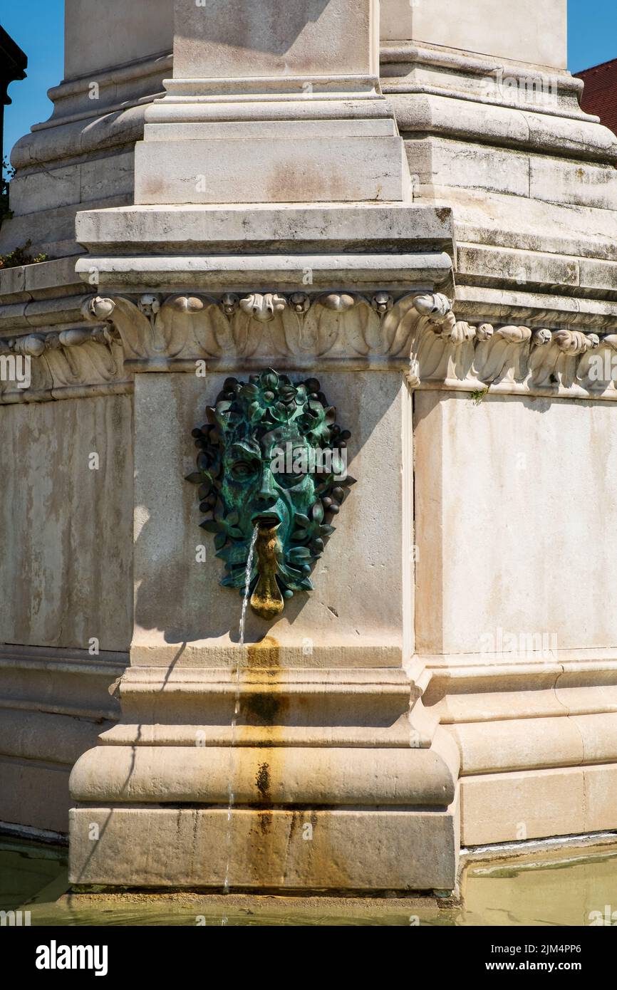 The Holy Mary Monument near Cathedral in Zagreb is a fountain with ...