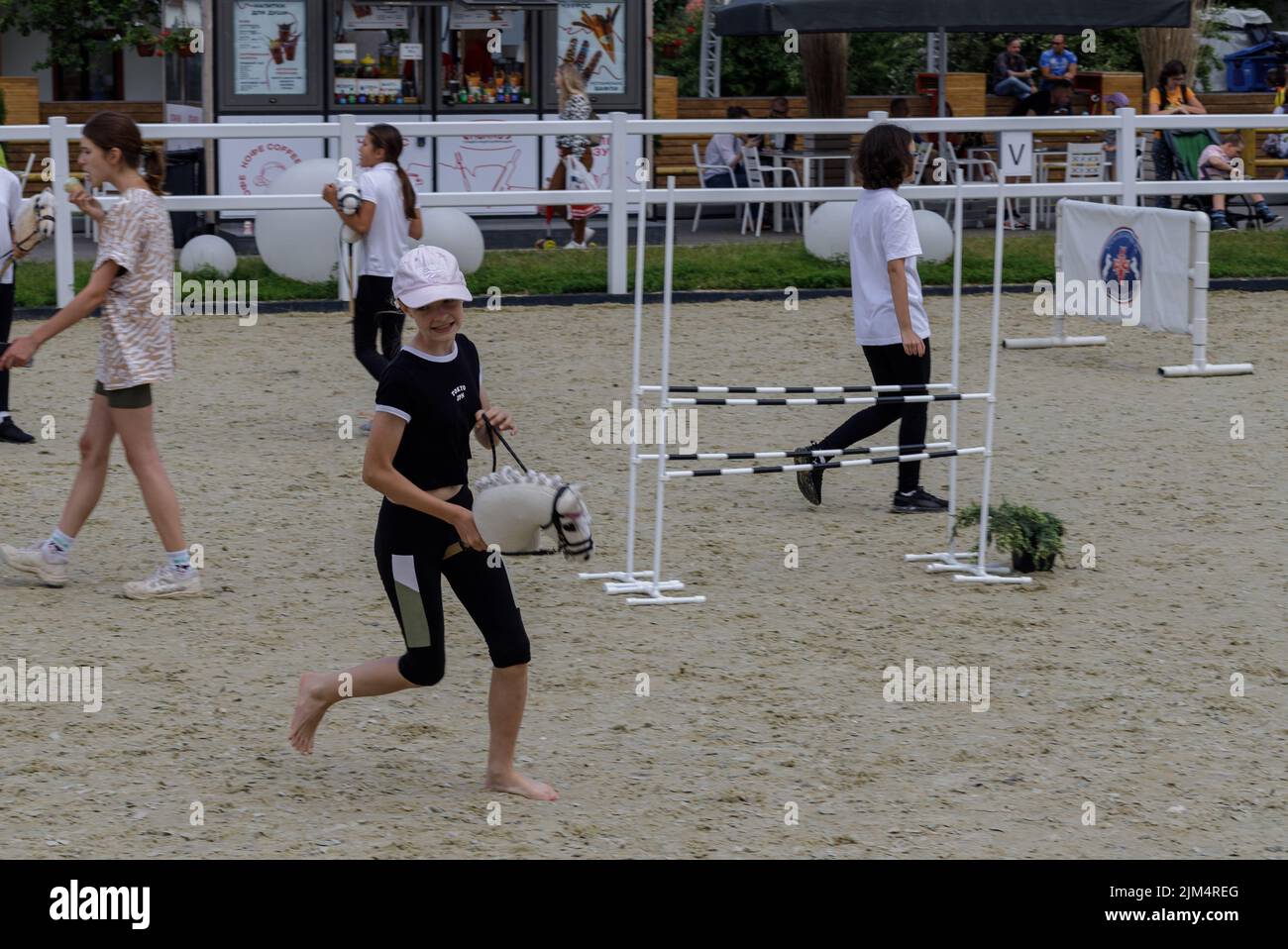 Moscow, Russia, 2022.07.09. Popular recreation park VDNKh. A new sport ...