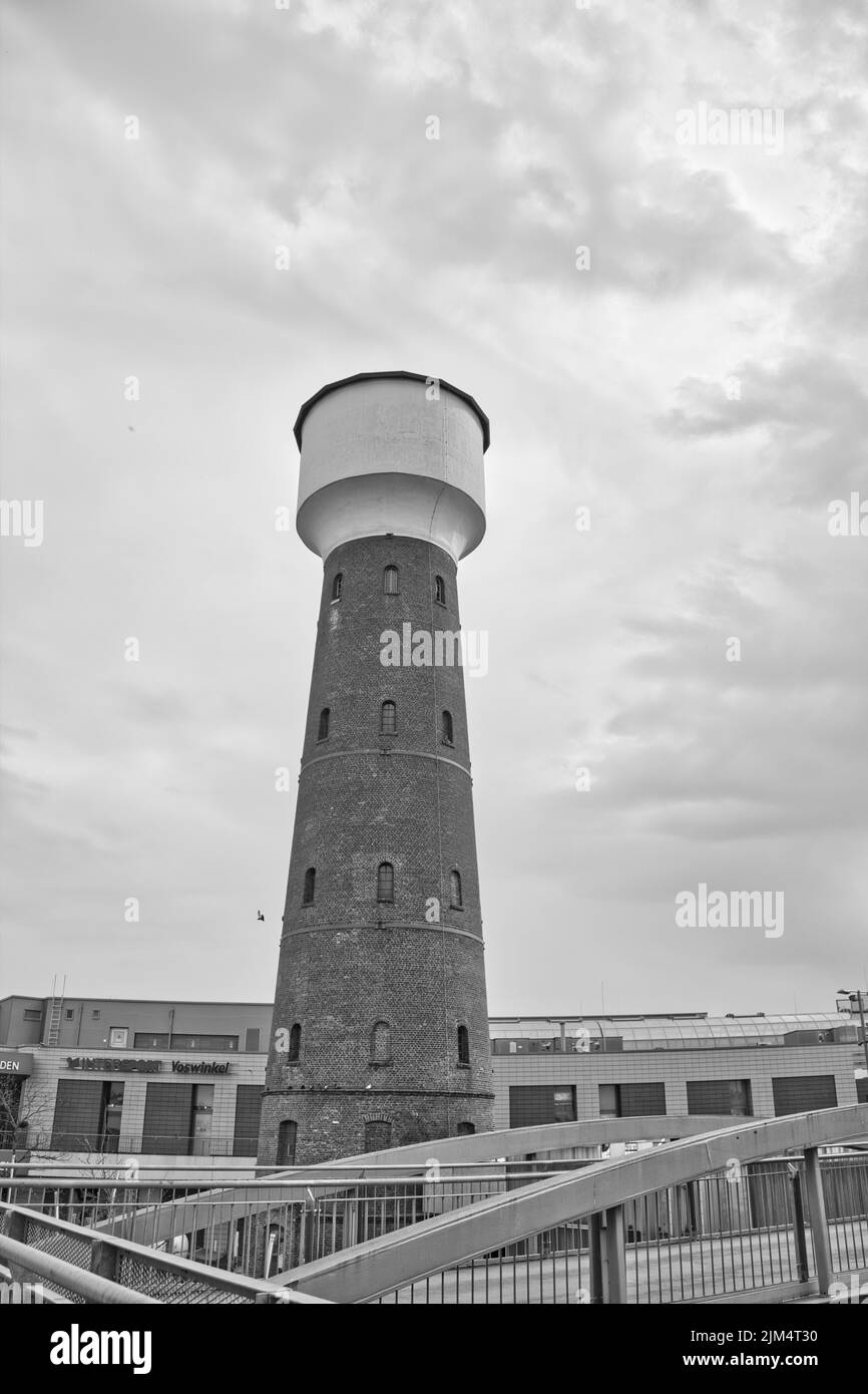 Old water tower in the Cologne shopping center in the former factory ...