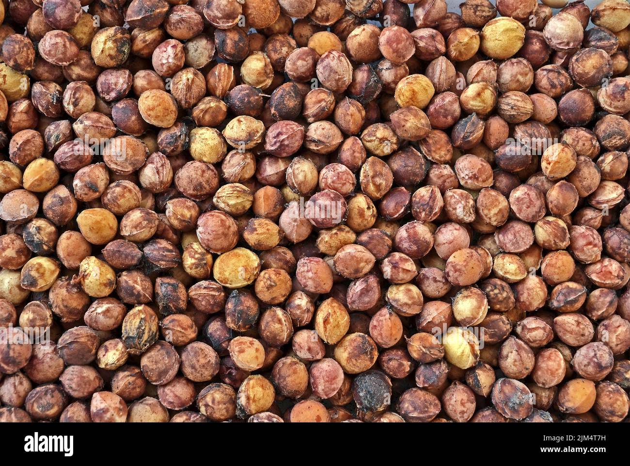 red cherry pit heap closeup, used fruit background diversity Stock ...