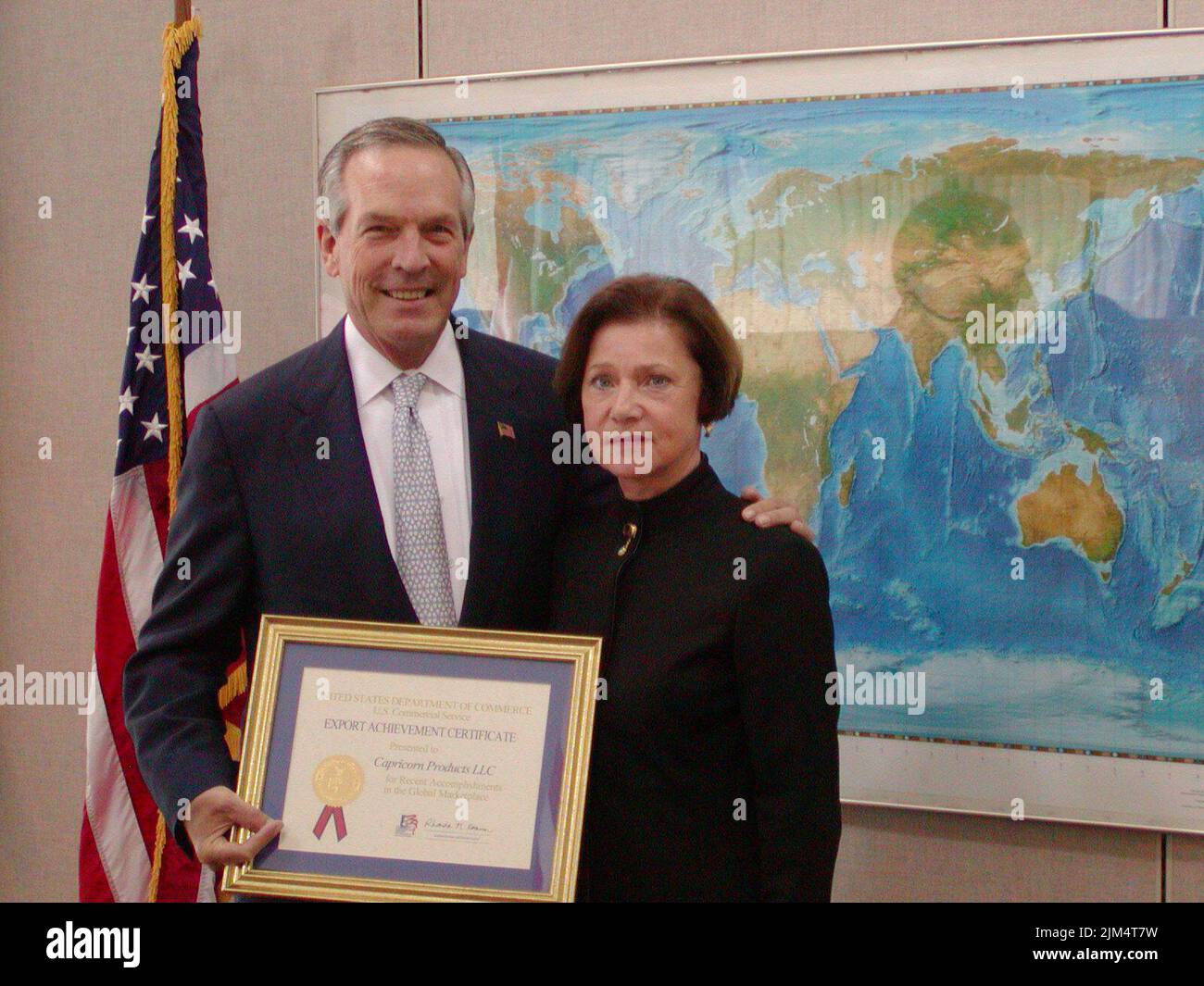 Office of the Secretary - Secretary Donald Evans Presents Award to Jane ...