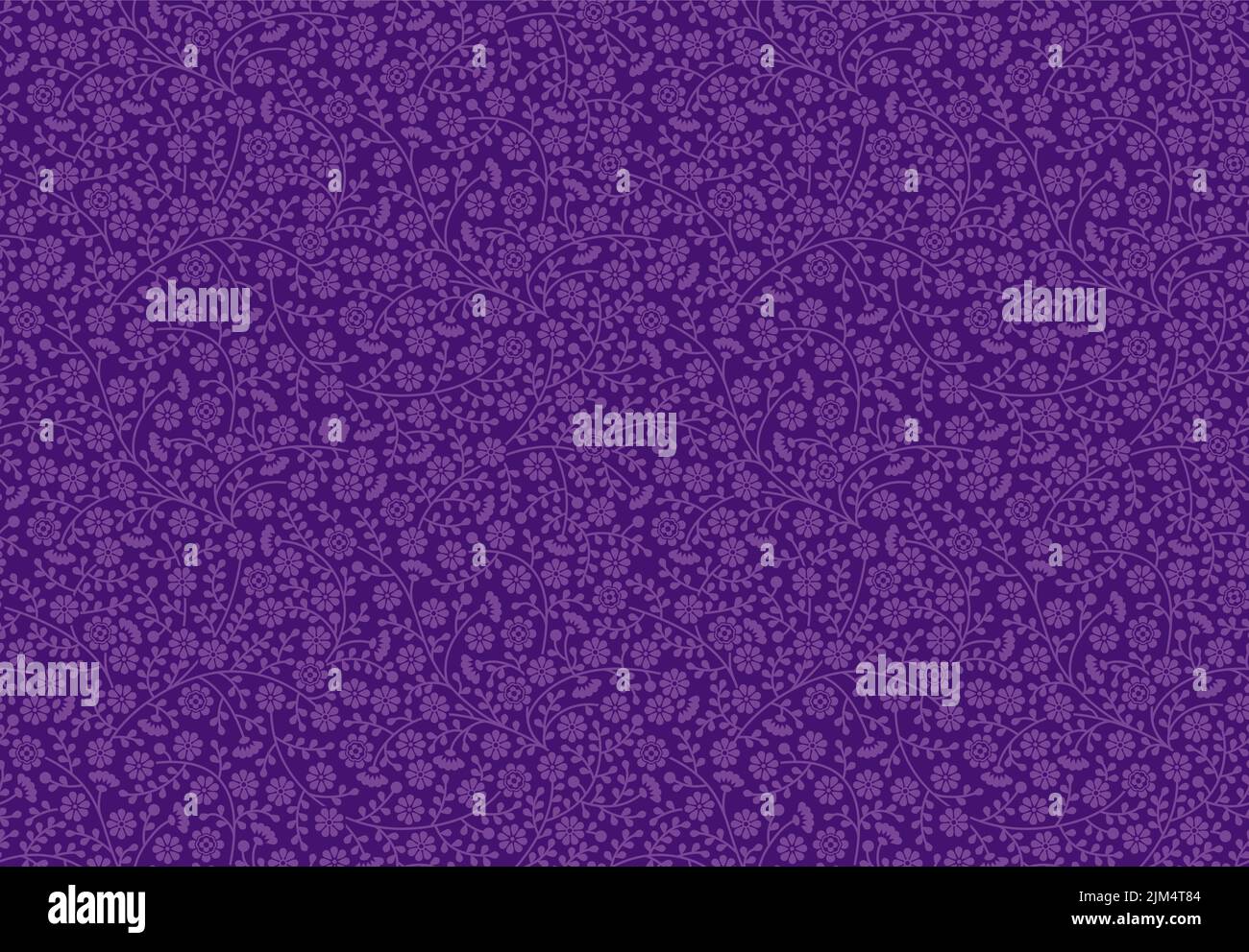 Seamless vector damask purple violet texture. Blossom floral pattern ...