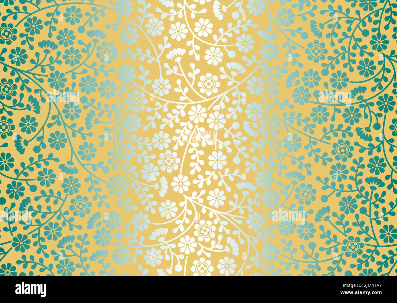 Seamless vector damask silver shiny texture. Blossom floral pattern ...