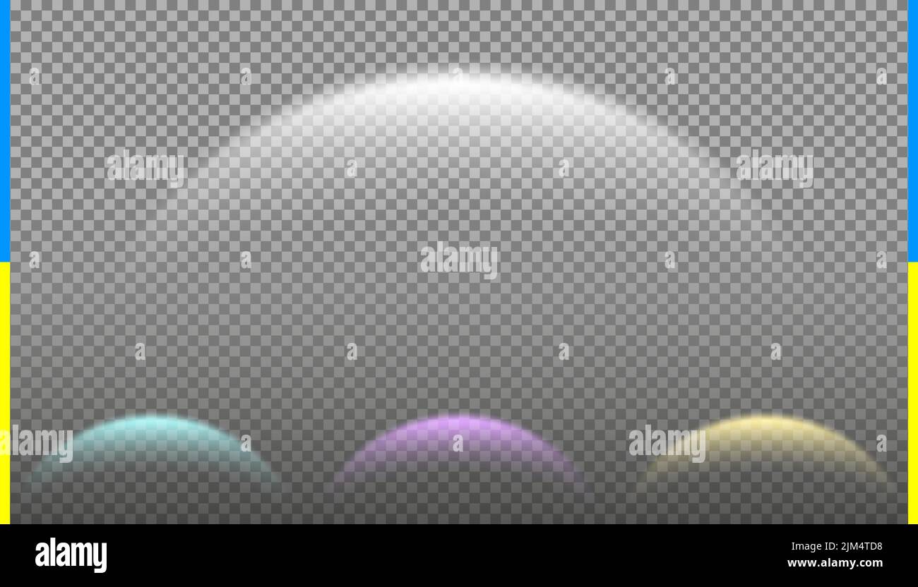 Semitransparent energetic shield. Protective dome screen glow light ...