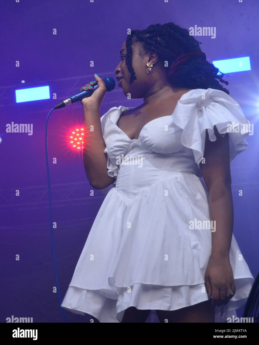 Singer & songwriter Amahla performs at the Bristol Harbour Festival ...