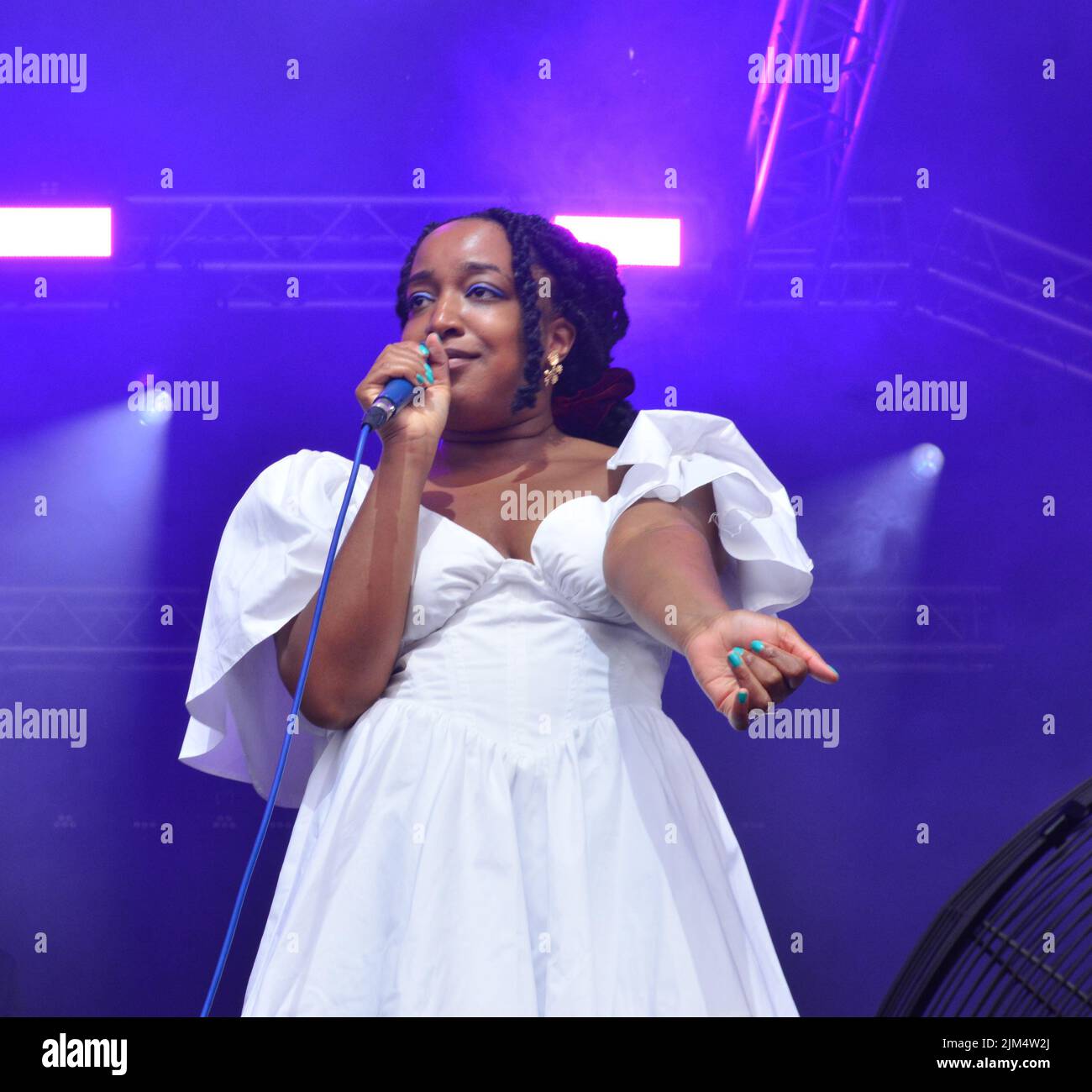 Singer & songwriter Amahla performs at the Bristol Harbour Festival ...