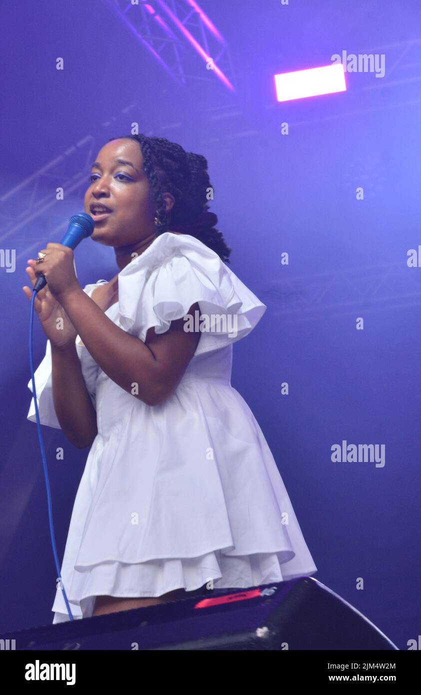Singer & songwriter Amahla performs at the Bristol Harbour Festival ...