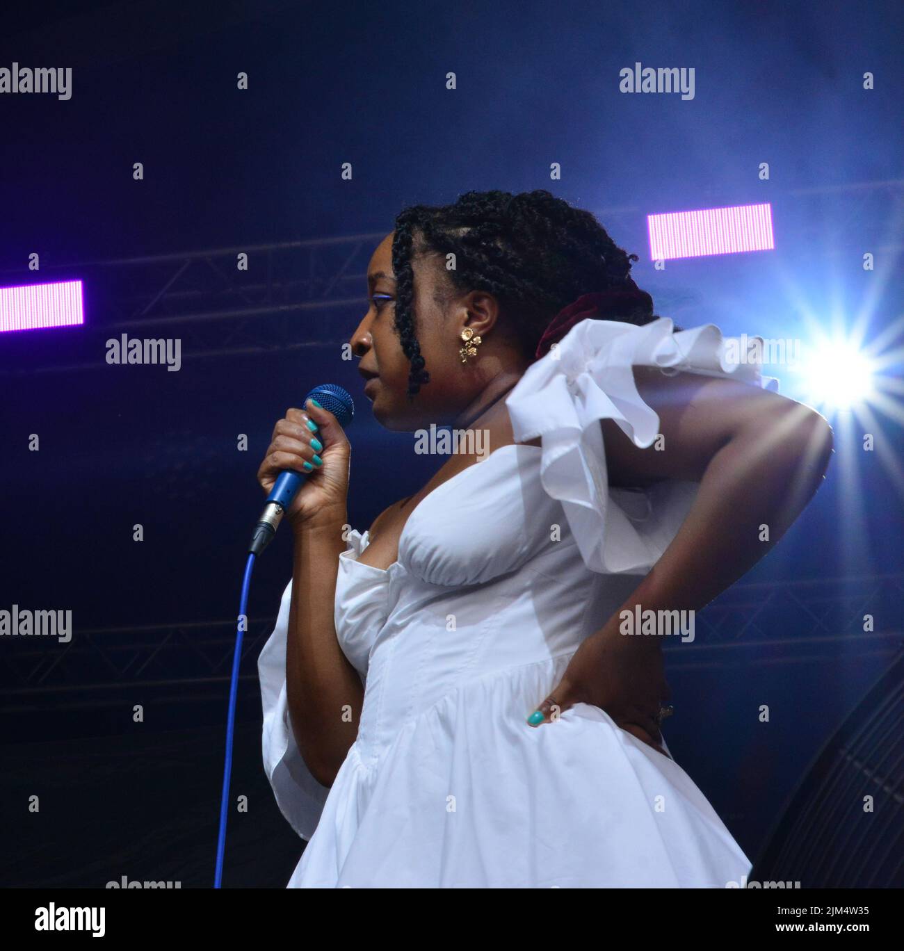 Singer & songwriter Amahla performs at the Bristol Harbour Festival ...