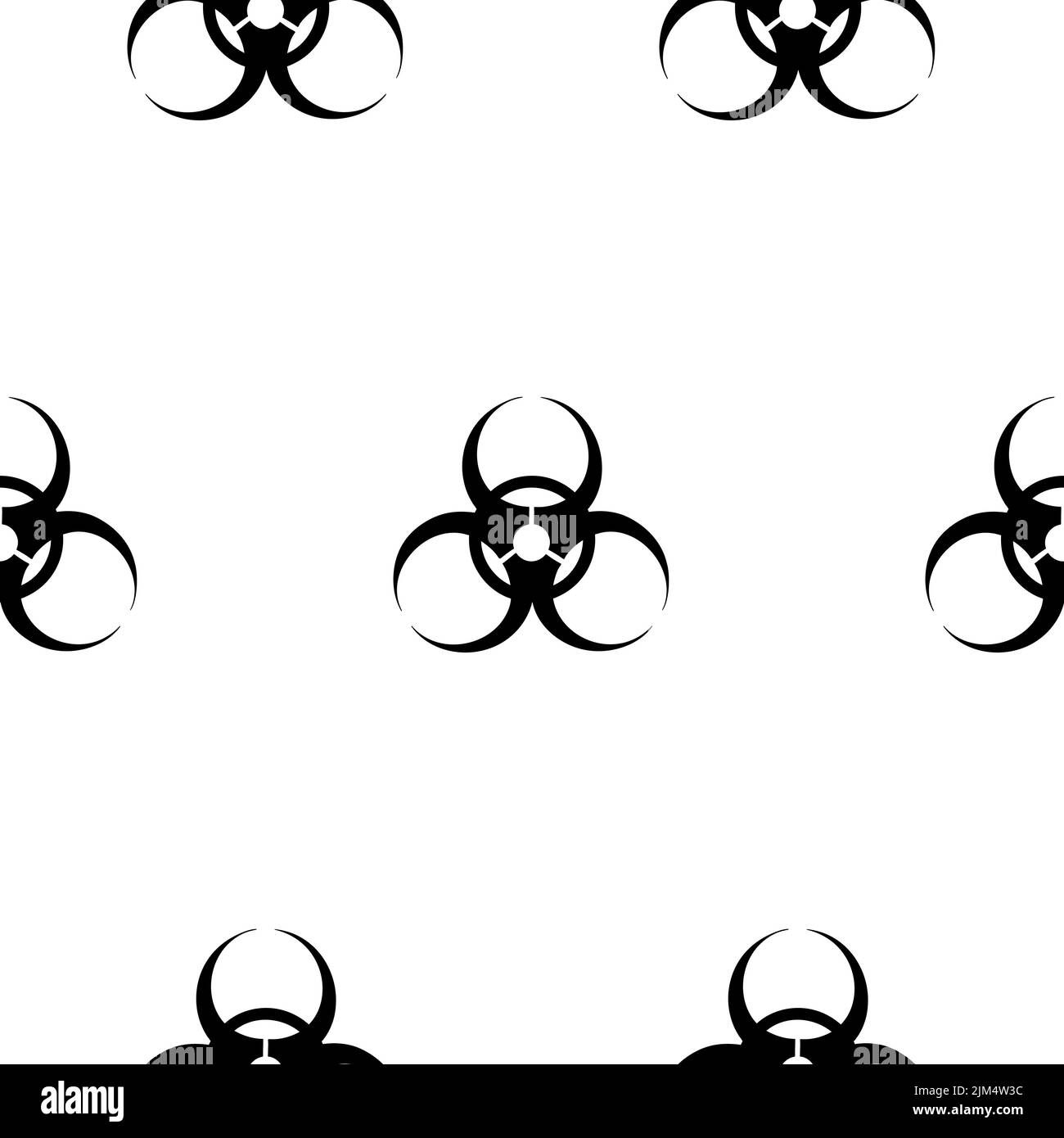 Biohazard sign. Symbol. Repeating vector pattern. Isolated colorless ...