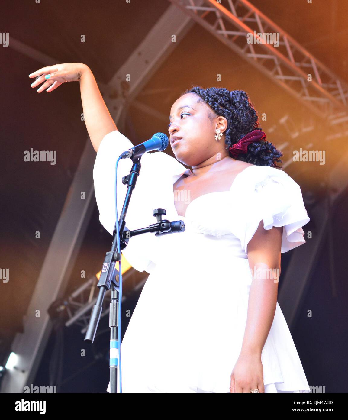 Singer & songwriter Amahla performs at the Bristol Harbour Festival ...