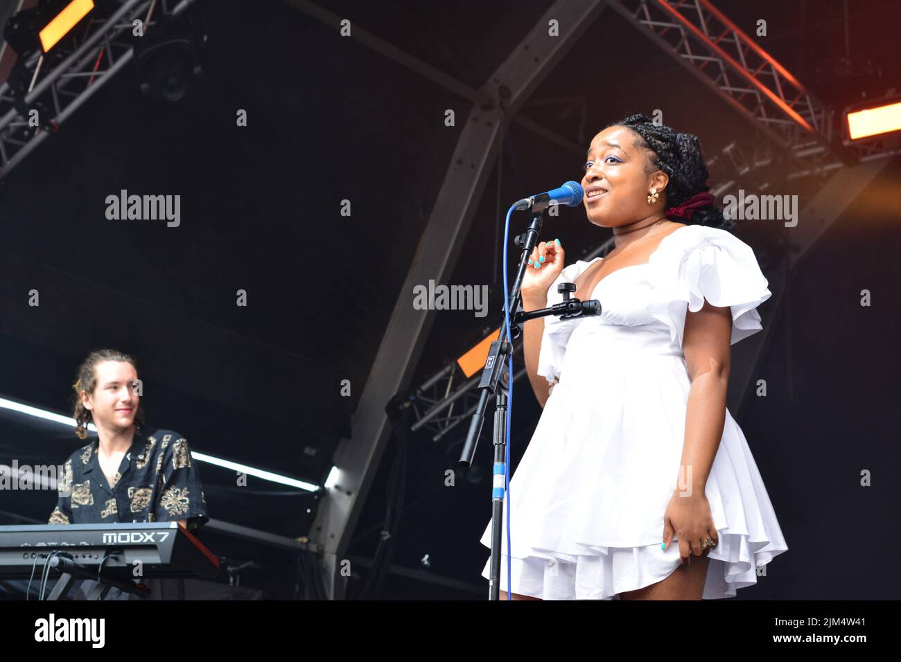 Singer & songwriter Amahla performs at the Bristol Harbour Festival ...